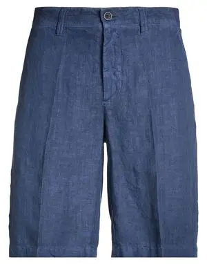 120% Lino Linen Bermuda Shorts - Navy