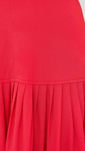 Proenza Schouler Red Viscose Halter Neck Maxi Dress