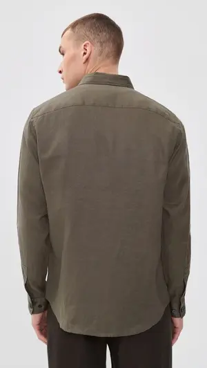 Theory Irving Relaxed Linen Shirt - Morel