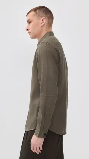 Theory Irving Relaxed Linen Shirt - Morel