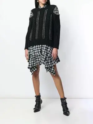 Alexander McQueen Chain Detail Cold Shoulder Sweater