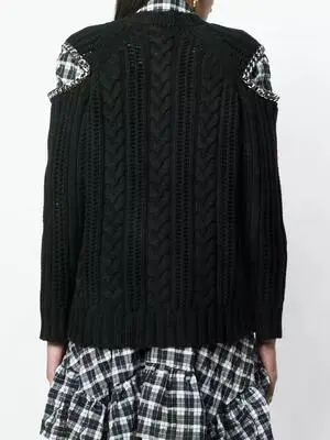 Alexander McQueen Chain Detail Cold Shoulder Sweater