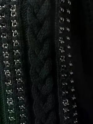 Alexander McQueen Chain Detail Cold Shoulder Sweater