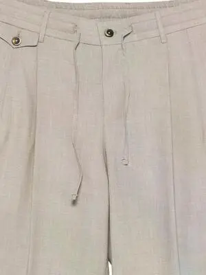 PT TORINO Pleated Drawstring-waist Trousers
