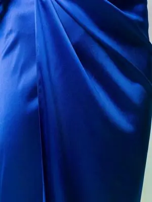 Balenciaga Royal Satin Wrap Maxi Skirt