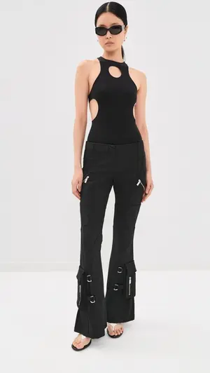 Off-White Wool Flare Pants