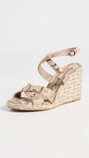 STUART WEITZMAN Alyssa Espadrille Wedge Sandals - Adobe