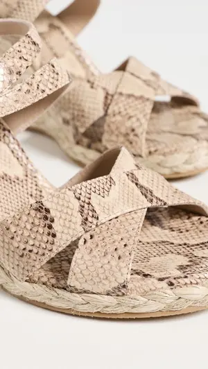 STUART WEITZMAN Alyssa Espadrille Wedge Sandals - Adobe