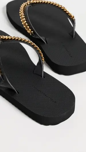 Stella McCartney Falabella Chain Flip Flops