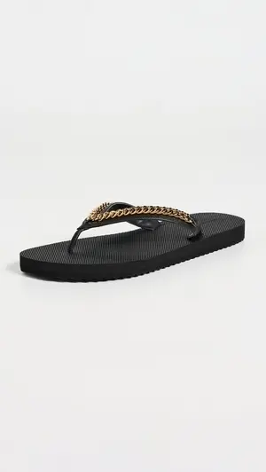 Stella McCartney Falabella Chain Flip Flops