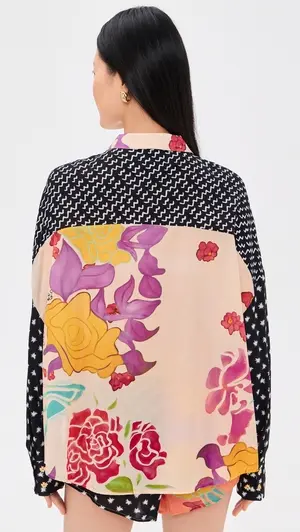 DONDE ESTEBAN Graphic Print Button-down Shirt