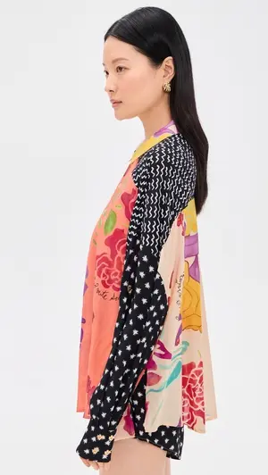 DONDE ESTEBAN Graphic Print Button-down Shirt