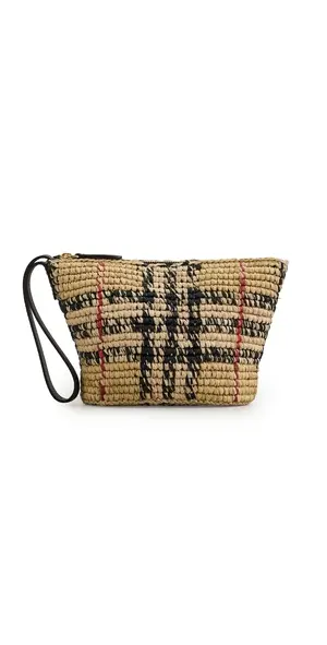 Burberry Small Raffia Pouch