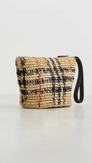 Burberry Small Raffia Pouch