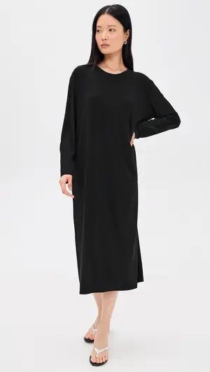 Norma Kamali Oversized Long Sleeve Midi Dress