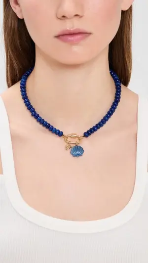 Madewell Beaded Charm Necklace With Carabiner Closure