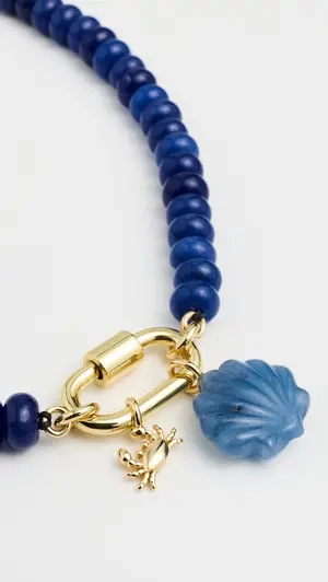 Madewell Beaded Charm Necklace With Carabiner Closure
