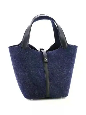 Hermès Picotin Lock Bag Felt With Leather Bucket Bag