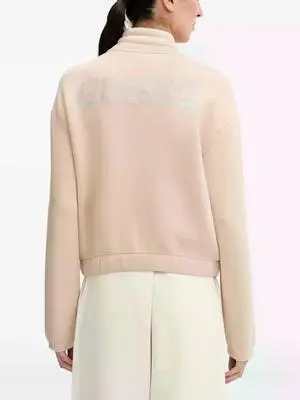 Guess Zip-up Sweatshirt With Embellished Logo