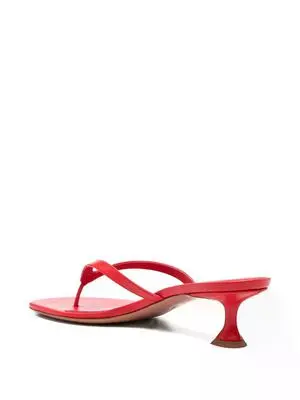 Amina Muaddi Juliette Thong Sandals - Red
