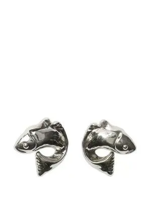 Jacquemus The Poisson" Sculpted Fish Earrings - Silver