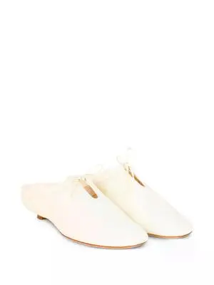 Agl Beige Calfskin Easy Leather Mules