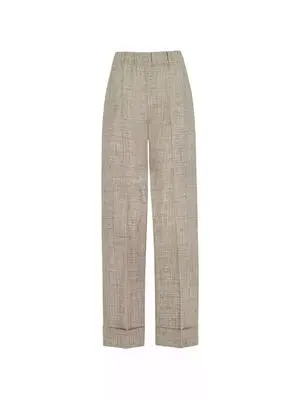 D.exterior Textured Pants For Women
