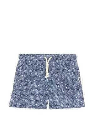 GASSA D AMANTE Furore Swim Shorts With Geometric Print - Blue