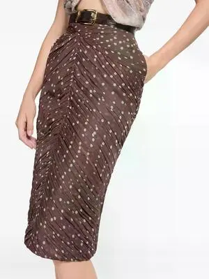 Elie Saab Polka-dot Midi Skirt
