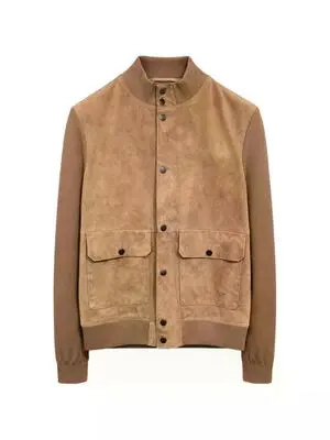 LES HÉRITIERS Suede And Knit Panel Jacket