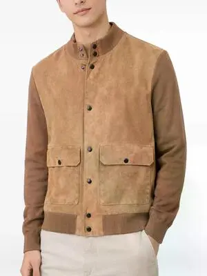LES HÉRITIERS Suede And Knit Panel Jacket