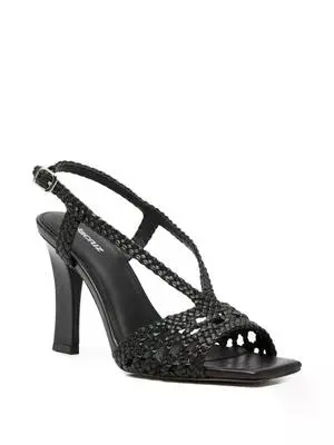 Lola Cruz Tàbata Braided-leather Slingback Sandals - Black