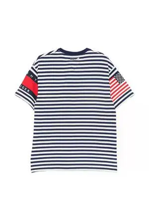 Tommy Hilfiger Horizontal-stripe Logo-print T-shirt