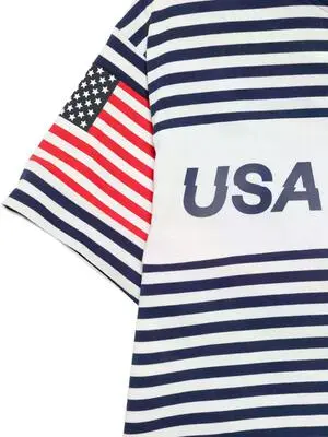 Tommy Hilfiger Horizontal-stripe Logo-print T-shirt