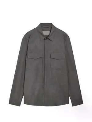 Canali Flap-pocket Overshirt - Grey