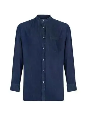 Paul & Shark Mandarin-collar Chest-pocket Shirt