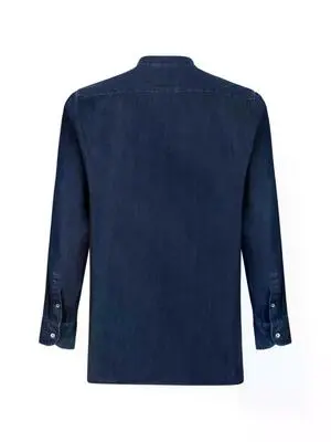 Paul & Shark Mandarin-collar Chest-pocket Shirt