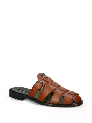 Roberto Cavalli Woven Design Sandals - Brown