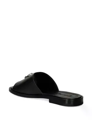 Roberto Cavalli Monogram-appliqué Flat Sandals