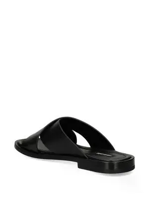 Roberto Cavalli Mirror Snake Flat Sandals