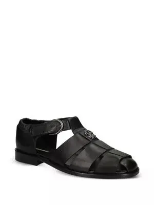 Roberto Cavalli Logo-appliqué Flat Sandals