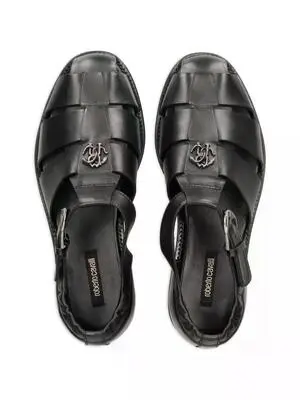 Roberto Cavalli Logo-appliqué Flat Sandals