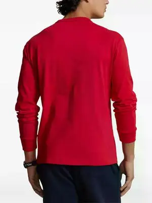 Polo Ralph Lauren Embroidered-logo Long-sleeve T-shirt - Red