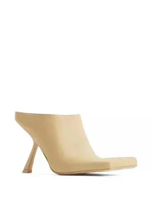 MUGLER Square-toe Leather Mules