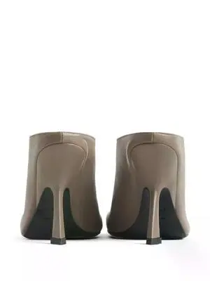 MUGLER Square-toe Leather Mules With Stiletto Heel