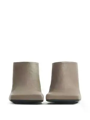 MUGLER Square-toe Leather Mules With Stiletto Heel
