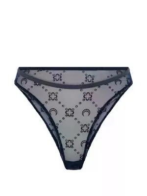 MARINE SERRE Moonogram Mesh Thong - Blue