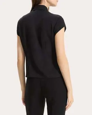 Theory Silk Cap-sleeve Shirt