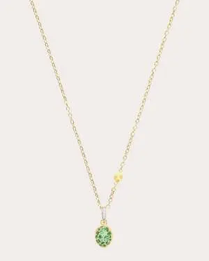 NANIS ITALIAN JEWELS Tsavorite Pavé Small Lattementa Boules Charm In 18k Yellow Gold