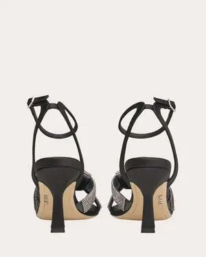 Rodo Marlena 80 Crystal Satin Knotted Sandal